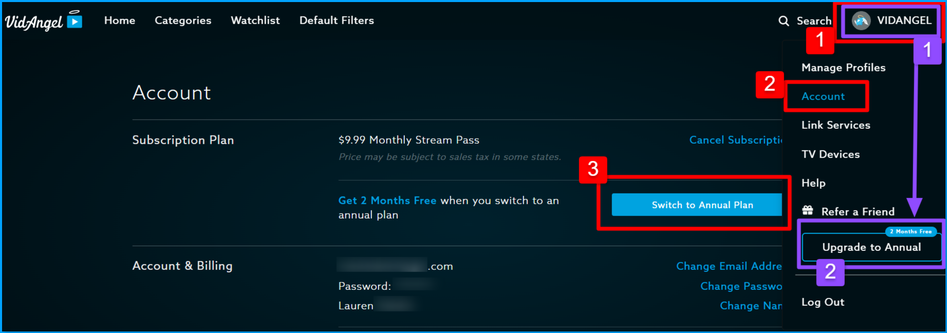 Discounted Annual Subscriptions – VidAngel